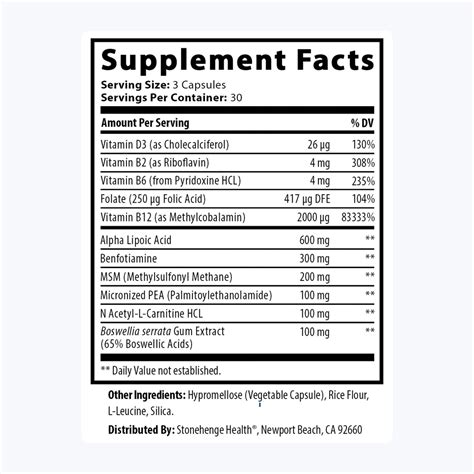 Dynamic Nerve Ala Supplement
