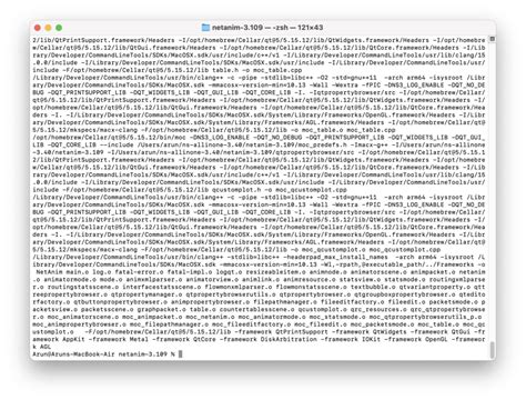 procedure for installing the netanim on new apple mac m1 m2