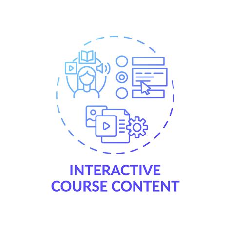 Interactive Course Content Concept Icon Vector Art At Vecteezy