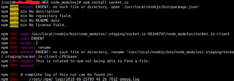 npm安装时报错的解决方法（npm warn enoent enoent no such file or