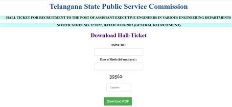 TSPSC AEE Admit Card 2023 Out Direct Link To Download PDF