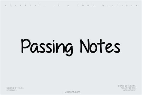 Passing Notes Font Free Download And Preview Deefont