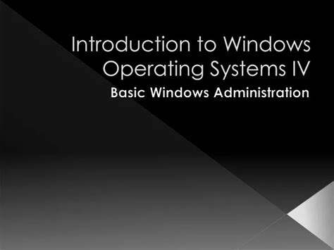 Ppt Introduction To Windows Operating Systems Iv Powerpoint
