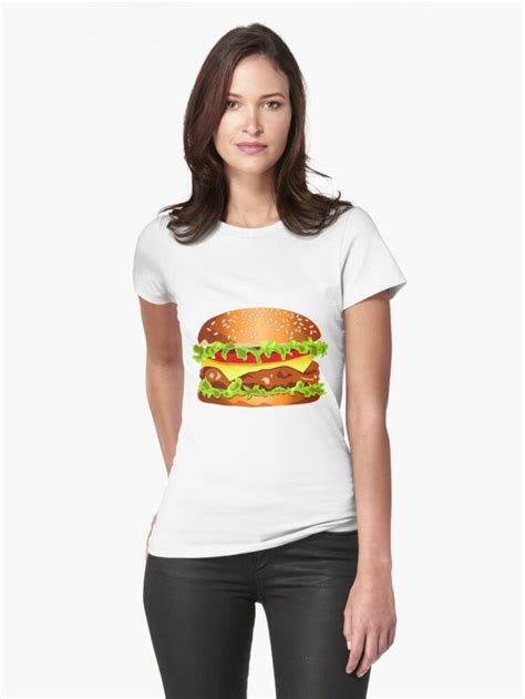 Delicious Hamburger Fitted T Shirt T Shirts For Women Classic T