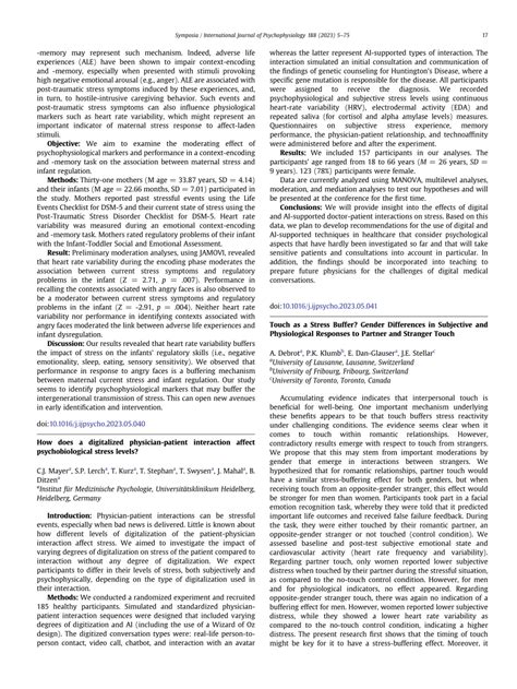 Pdf How Does A Digitalized Physician Patient Interaction Affect Psychobiological Stress Levels