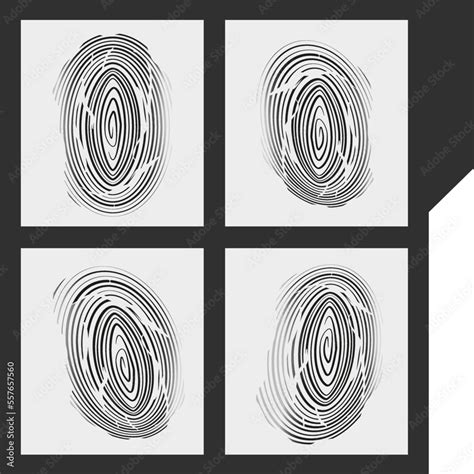 Tactile Fingerprint File For Forensics And Evidence Stock Vector Adobe Stock