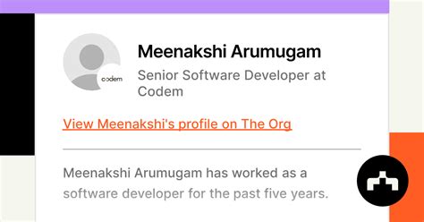 Meenakshi Arumugam Senior Software Developer At Codem The Org