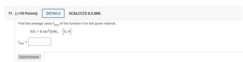 solved find the average value fave of the function f on the