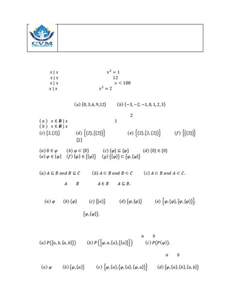 Share 1 Set Theory Tutorial 1 Pdf Mathematical Notation