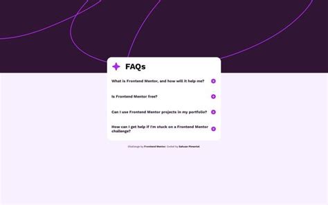 Frontend Mentor Faq Accordion With Html Css And Javascript Coding