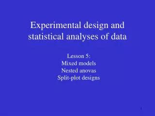 PPT Experimental Design Statistical Analysis PowerPoint Presentation ID