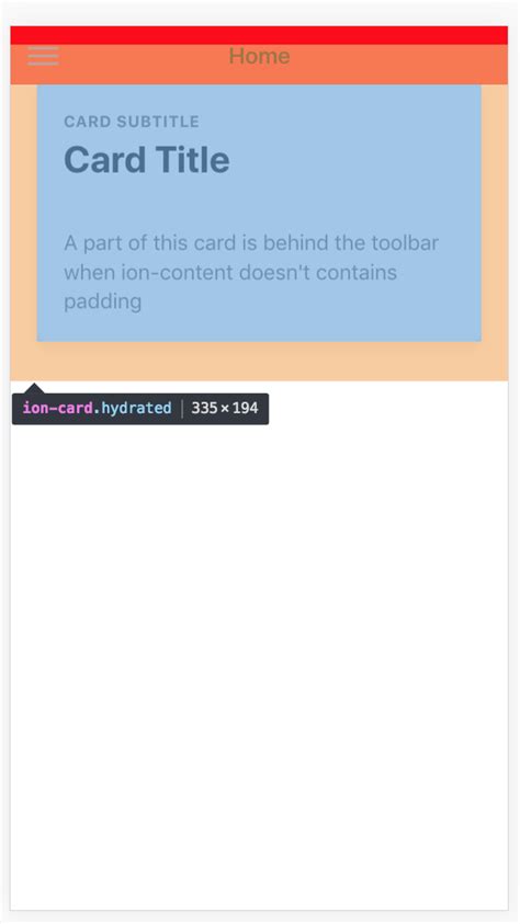 Ionic V4 First Card Behind Toolbar If Ion Content Has No Padding · Issue 15039 · Ionic Team