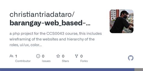 Github Christiantriadatarobarangay Webbased System A Php Project