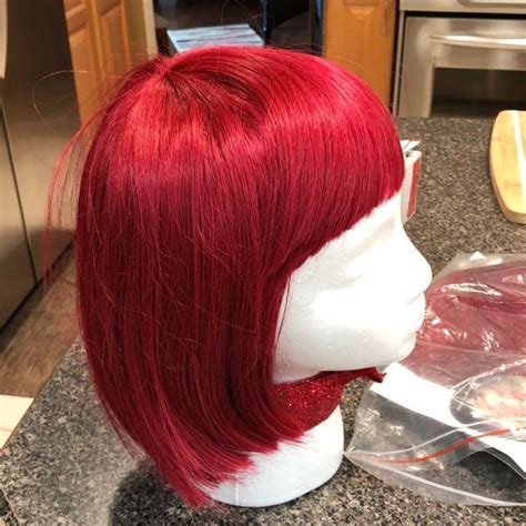 Qiang Feng Accessories Nwt Wig Red Little Red Riding Hood Bang Red