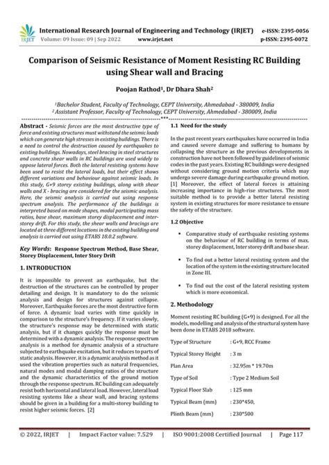 Comparison Of Seismic Resistance Of Moment Resisting Rc Building Using Shear Wall And Bracing