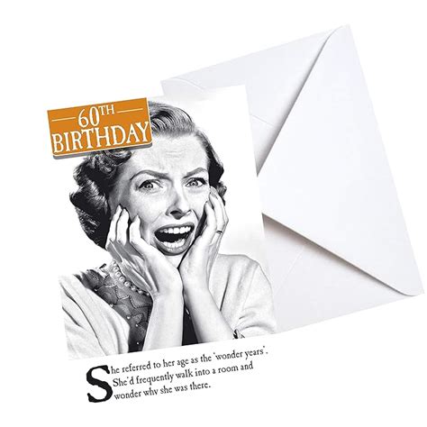 Buy 60th Birthday Card For Her Funny 60th Birthday Card Women Happy