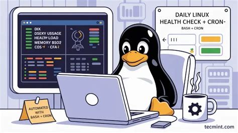 bash script to monitor linux health daily with cron
