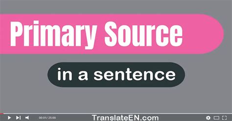 primary source in a sentence