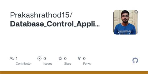 GitHub Prakashrathod Database Control Application