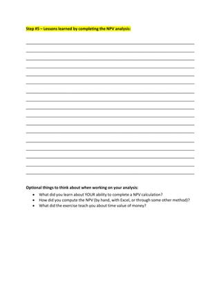 Unit Npv Worksheet PDF
