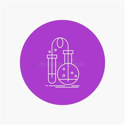 testing chemistry flask lab science 5 color line web icon template