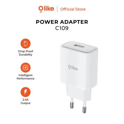 Jual Olike Charger Power Adapter C109 2 4a Turbo Charging Shopee Indonesia