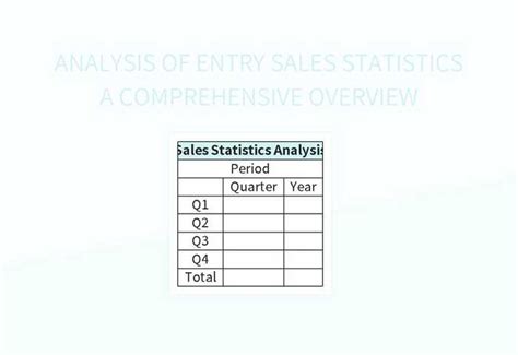 Analyzing Entry Sales Data A Comprehensive Guide Excel Template Free
