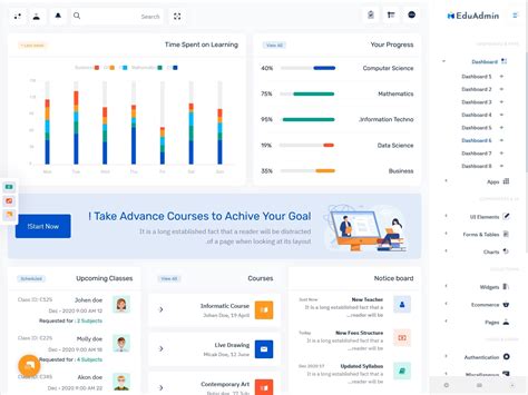 Education Dashboard Bootstrap Admin Web App With Bootstrap Ui Kit