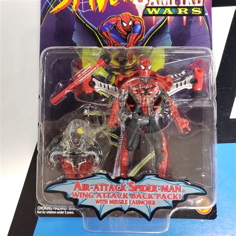 Toybiz Marvel Comics Spider Man Vampire Wars Air Attack Spider Man Act