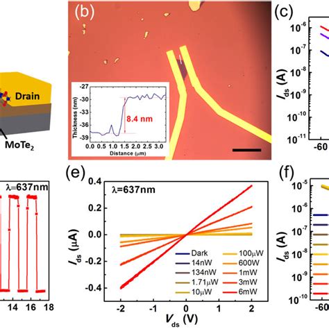 Device Structure And Photoresponse Properties Of Few Layer Mote2 Under