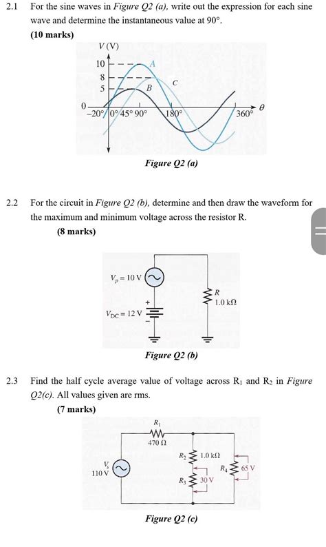 Solved For The Sine Waves In Figure Q A Write Out Chegg
