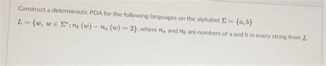 solved construct a deterministic pda for the following