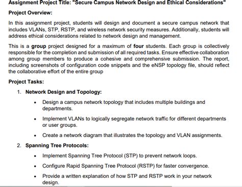 Solved Assignment Project Title Secure Campus Network