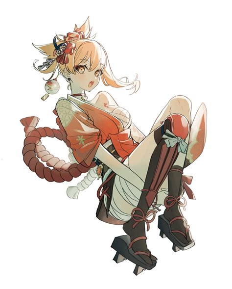 Yoimiya Genshin Impact Drawn By Tamayayoi Danbooru