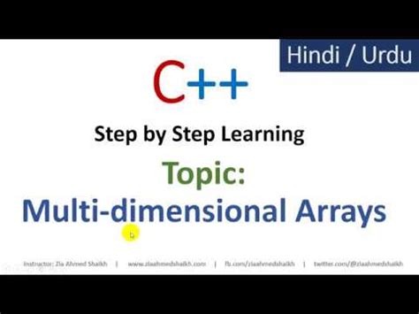 Multi Dimensional Arrays In C YouTube