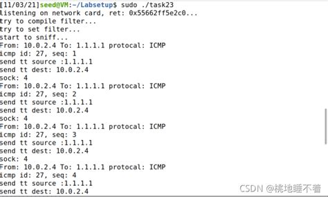 从入门到入土： Seed Lab Packet Sniffing And Spoofing Lab嗅探与欺骗实验详细说明实验步骤实验截图seed Lab实验 Csdn博客