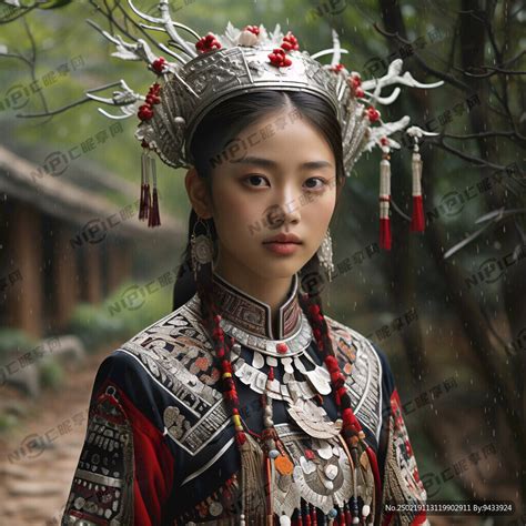 Ai创作图苗族女孩子 昵图网