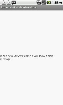 Incomming SMS Broadcast Receiver Android Example
