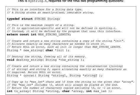 Solved Implement The Interface From Mystringh Using