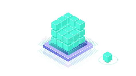 Isometric Digital Technology Web Animation Big Data Machine Learning Algorithms Stock Video