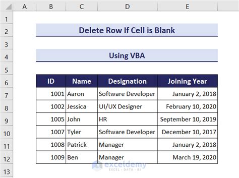 How To Delete Row If Cell Is Blank In Excel