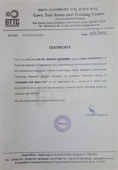 Rashmi S K On Linkedin Successfully Completed One Month Internship On Embedded Full Stack Iot