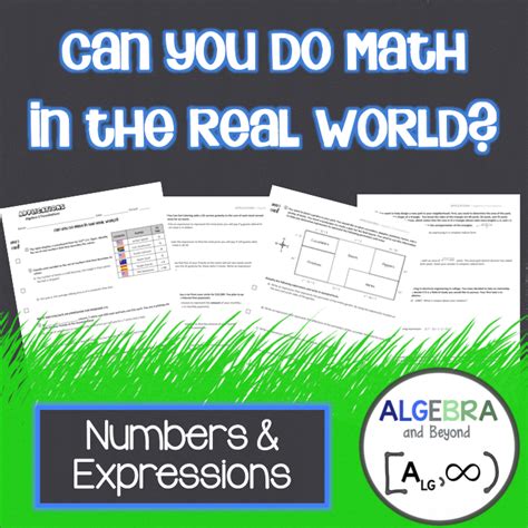 Numbers And Expressions Real World Applications Algebra And Beyond
