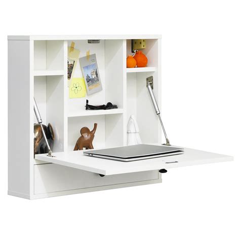 Costway Wall Mount Floating Desk 24 X 6 X 225 White