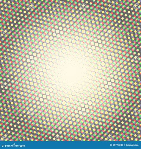 Halftone Pattern Background Round Spot Shapes Vintage Or Retro Graphic Stock Vector
