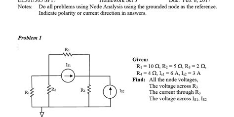 Solved Do All Problems Using Node Analysis Using The Chegg