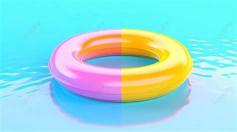 팽창 가능한 원이 있는 여러 가지 빛깔의 블루 파스텔 배경 놀라운 3d 렌더링 해변 장난감 배경 놀라 배경 가지 배경