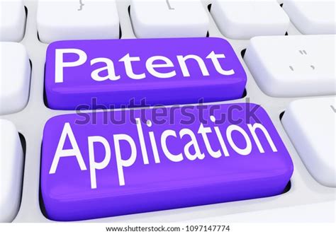 3d Illustration Computer Keyboard Script Patent Stock Illustration