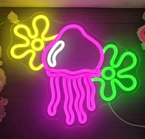 Spongebob Themed Neon Light Room Decor Etsy
