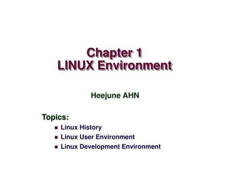Ppt Chapter 1 Linux Environment Powerpoint Presentation Free